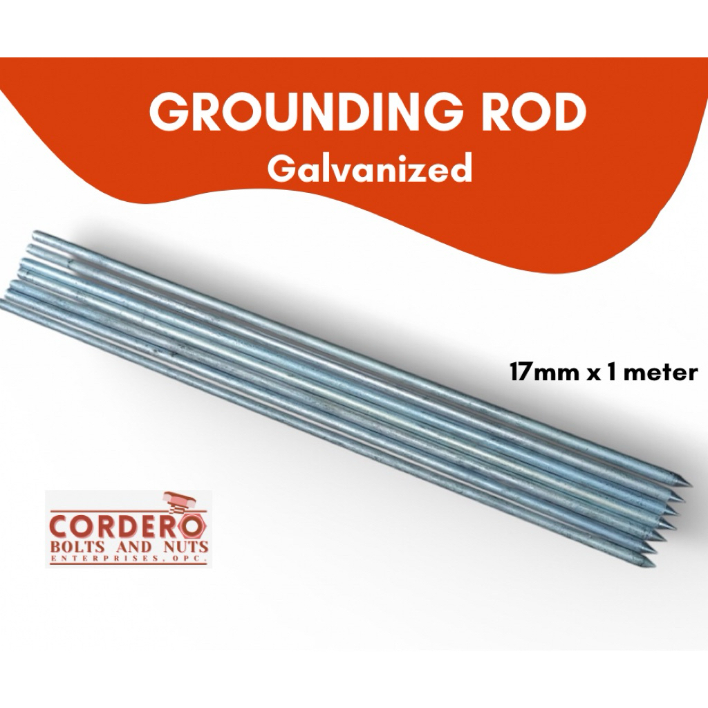 Ground Rod Galvanized 17mm x 1meter | Shopee Philippines