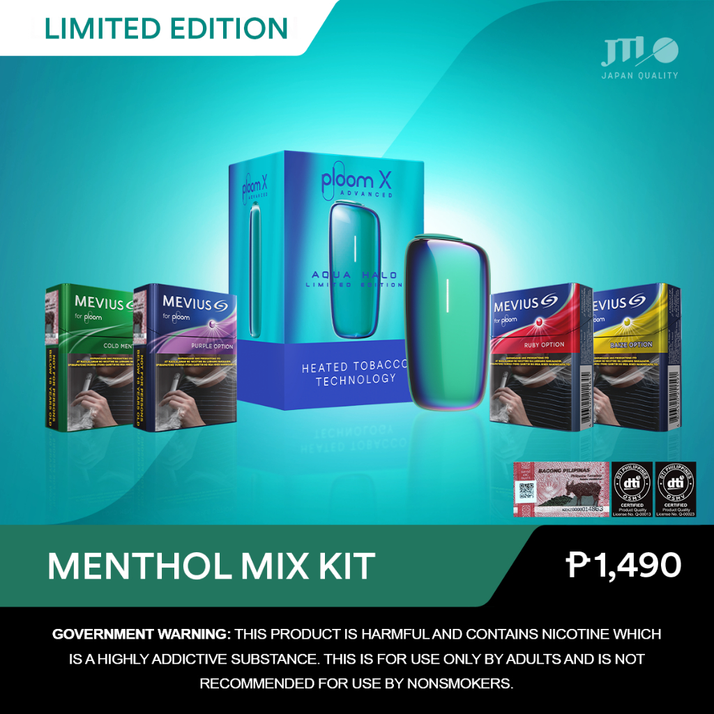 Ploom X Advanced Aqua Halo Limited Edition Menthol Mix Kit | Shopee ...