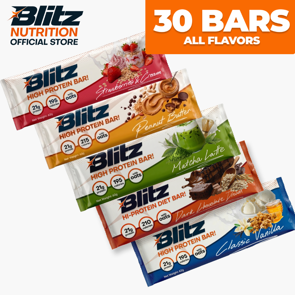 [30-Bars] Blitz Protein Bar Variety Bundle (6 of each flavor) - FDA ...