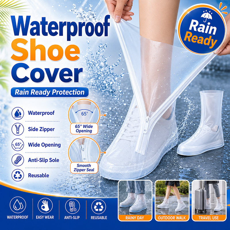 Waterproof Rain Shoe Covers Reusable Non-slip Rain Boots Shoe ...