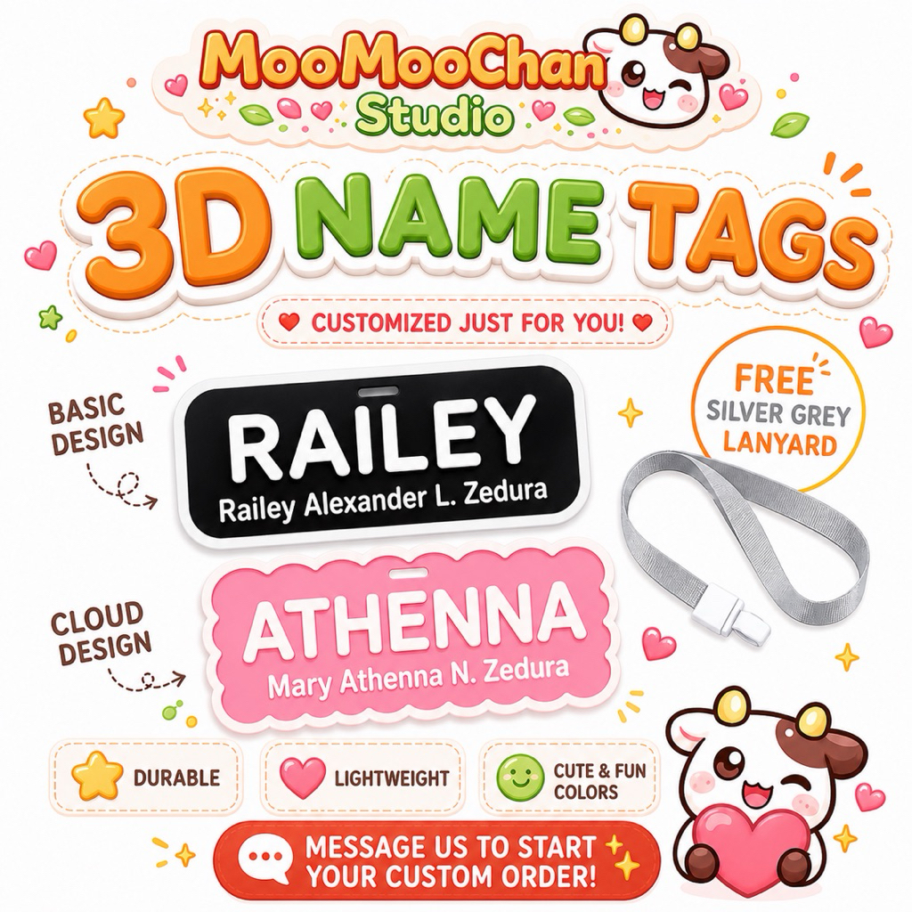 3D NAME TAG BY MOOMOOCHAN STUDIO FREE LANYARD BACK TO SCHOOL NAME TAG ...