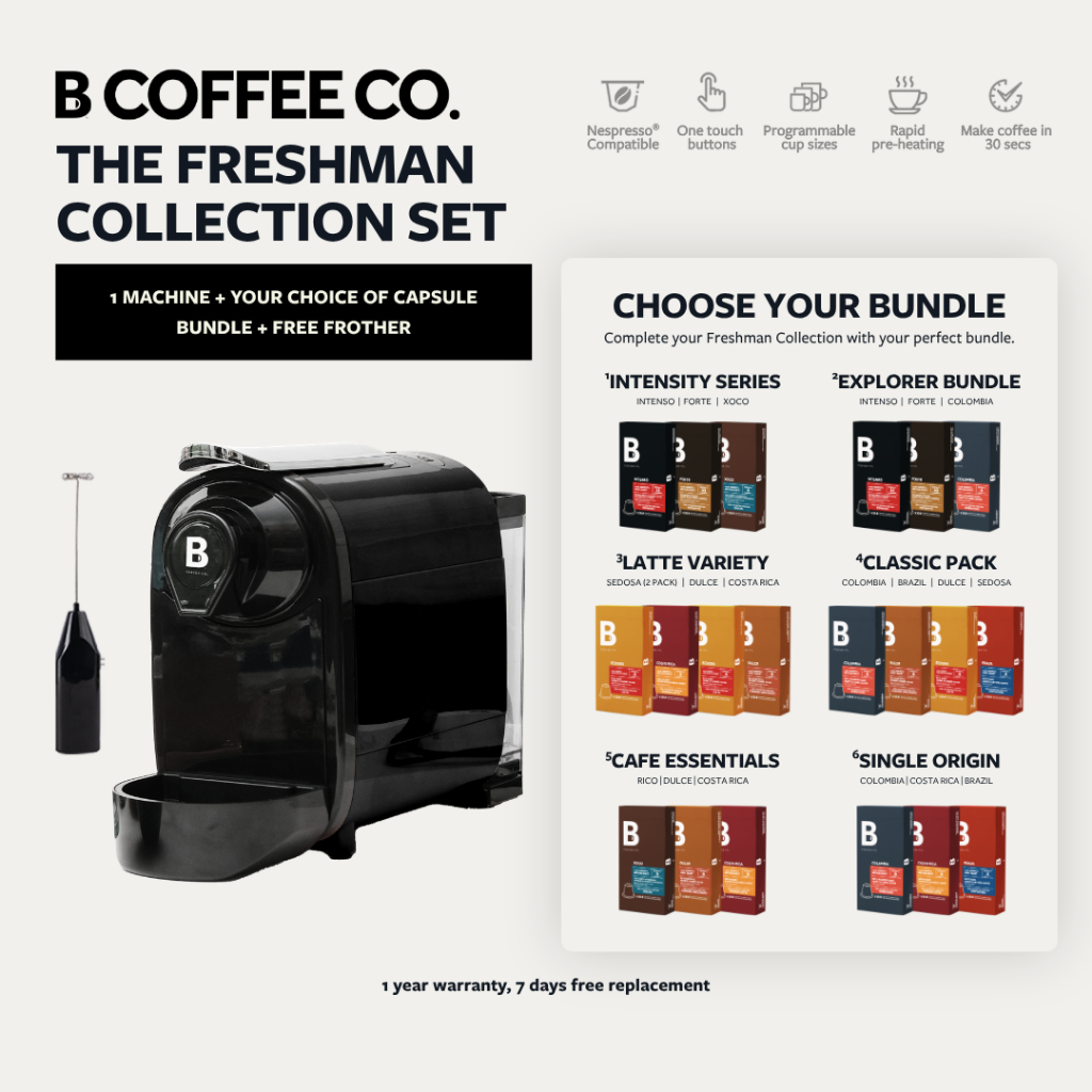 B Coffee Co. Freshman Collection Set, Nespresso Compatible, with ...
