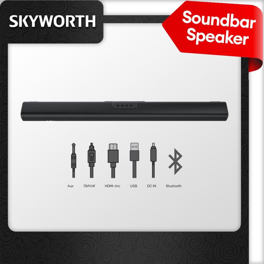 Skyworth Sound 2 Soundbar Bluetooth Speaker 2.0CH USB AUX HDMI(ARC) OPT ...