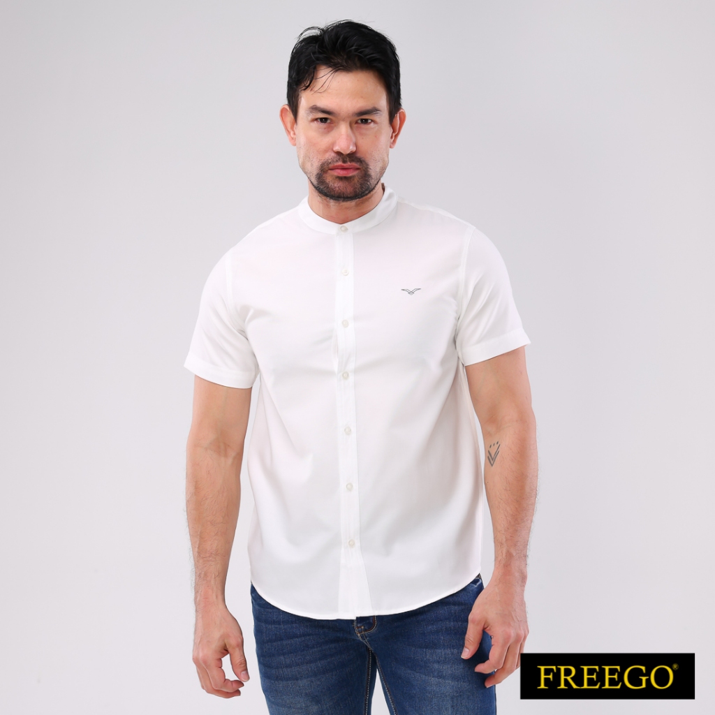 Freego Mens Woven Chinese Collar GMT06-0298 [Polo for man] | Shopee ...