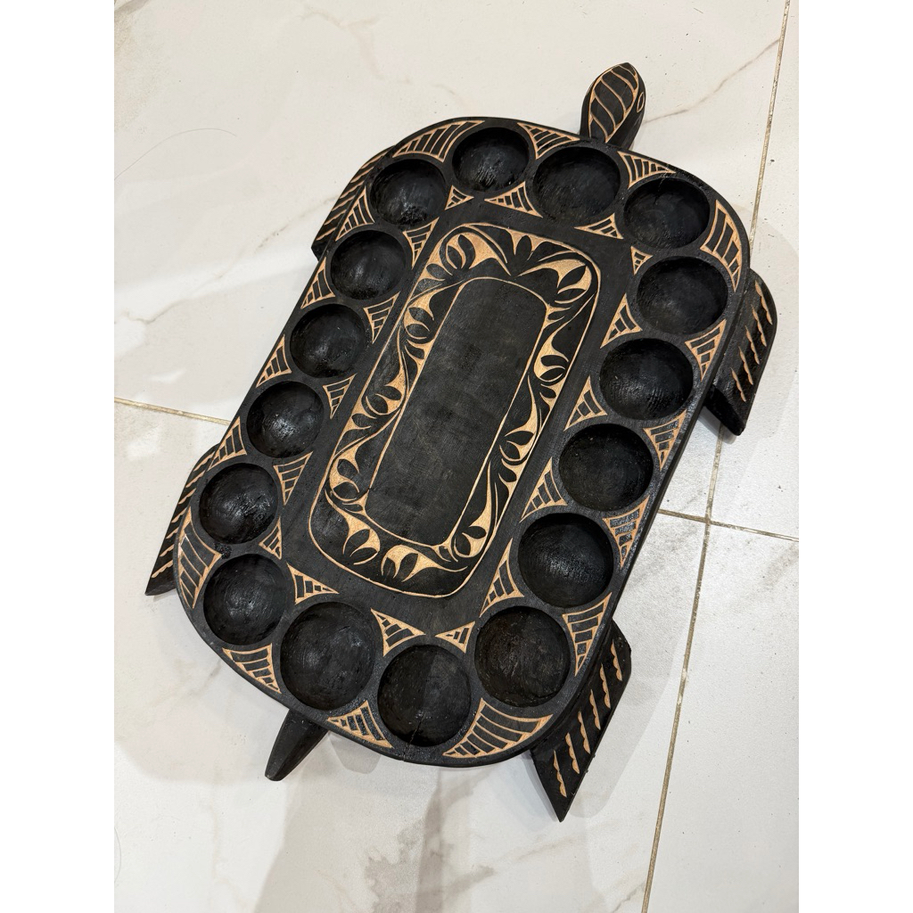 Handcarved handpainted Sungka board play | Shopee Philippines