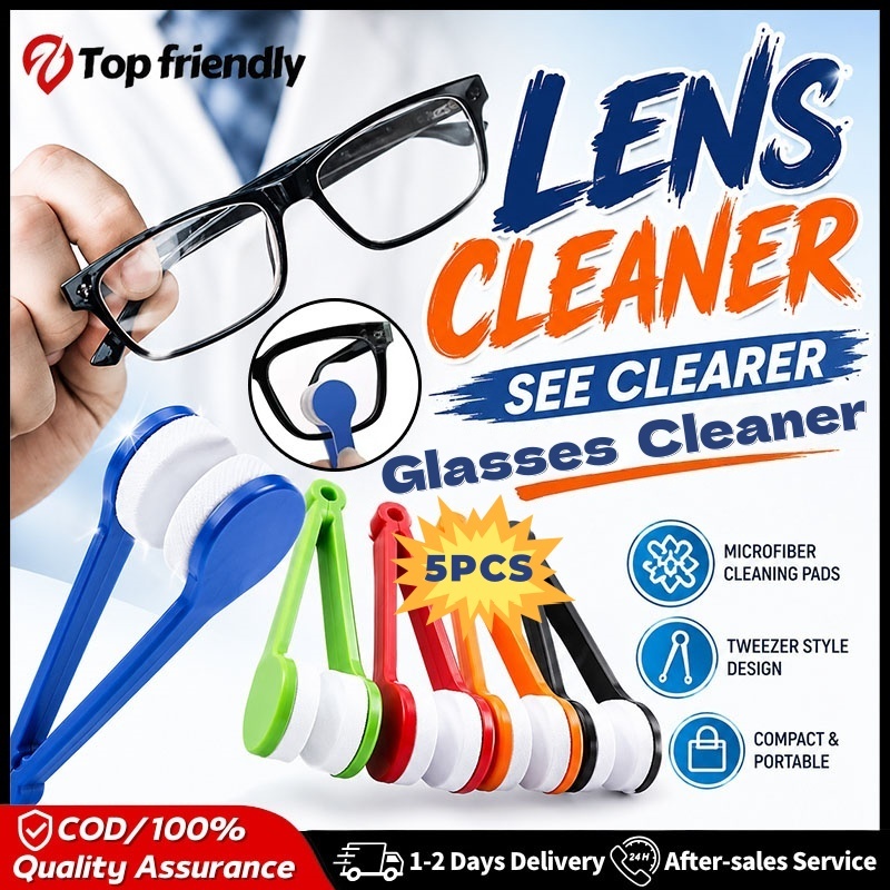 5PCS Two-side Glasses Cleaning Brush Mini Creative Glasses Cleaning ...
