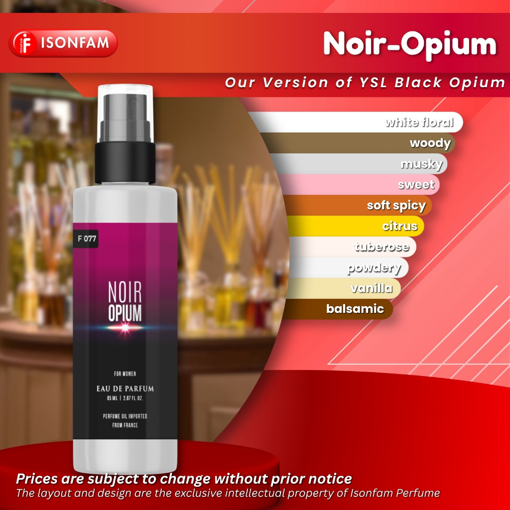 Noir Opium F 077 ISONFAM Perfume | Long Lasting Oil-Based Perfume ...