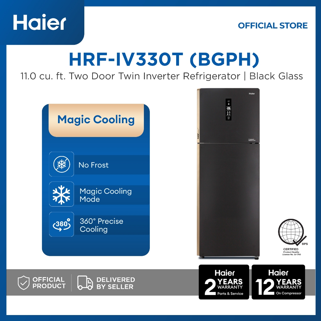 Haier HRF-IV330T (BGPH) 11.0 cu.ft./312L Magic Cooling No Frost Twin ...