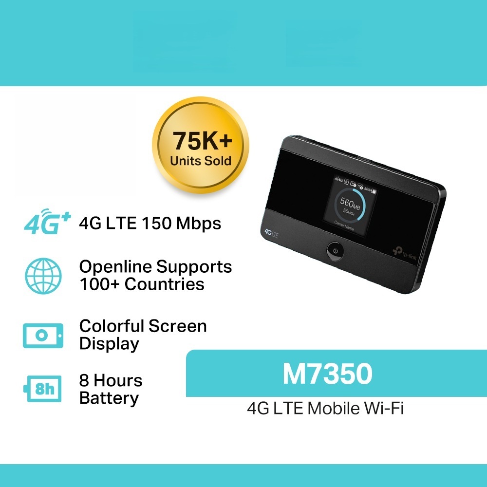 TP-Link M7350 4G LTE Pocket WiFi Openline All Network Mobile Hotspot ...