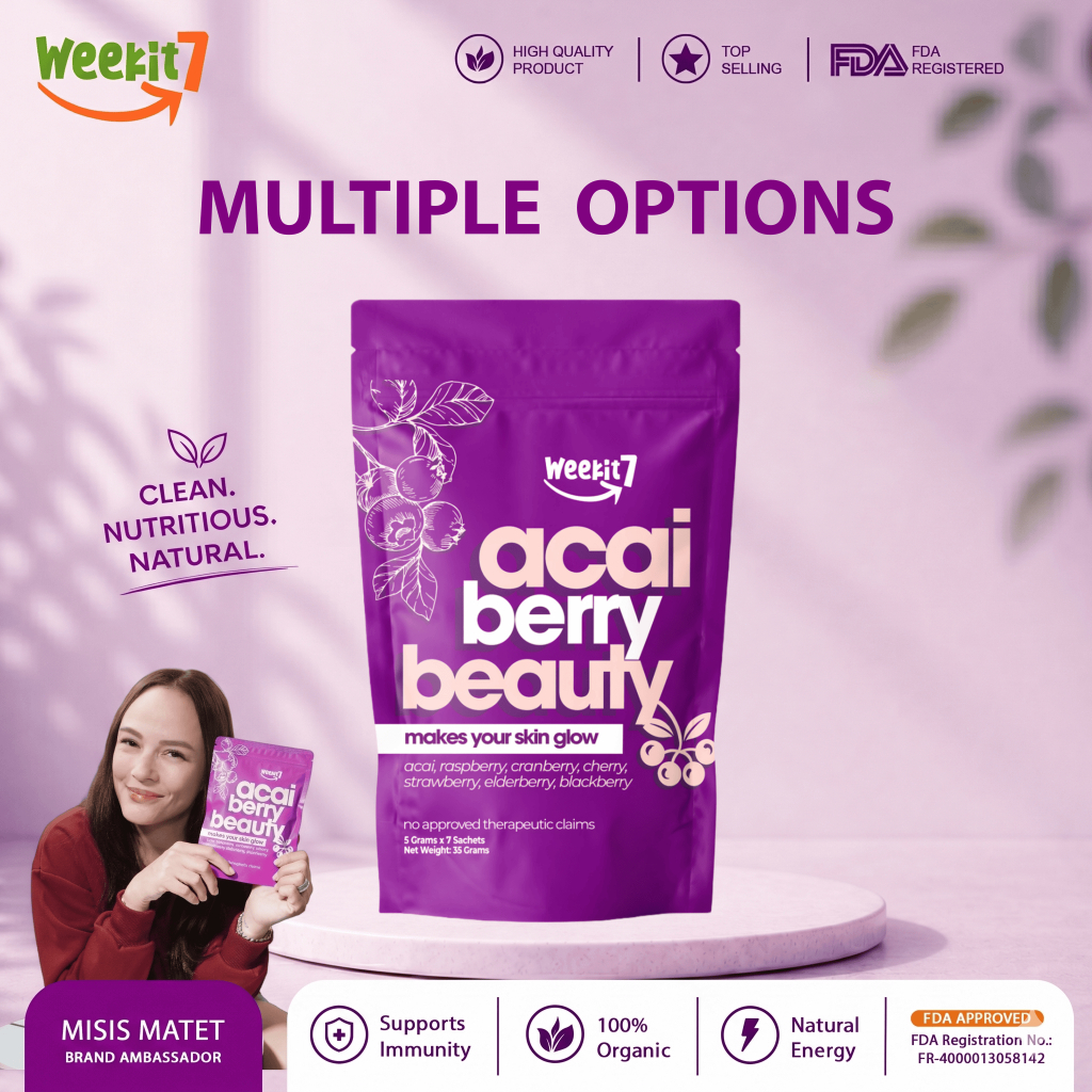 Weekit7 Acai Berry Powder FDA Organic Beauty Juice Anti-Aging Detox ...