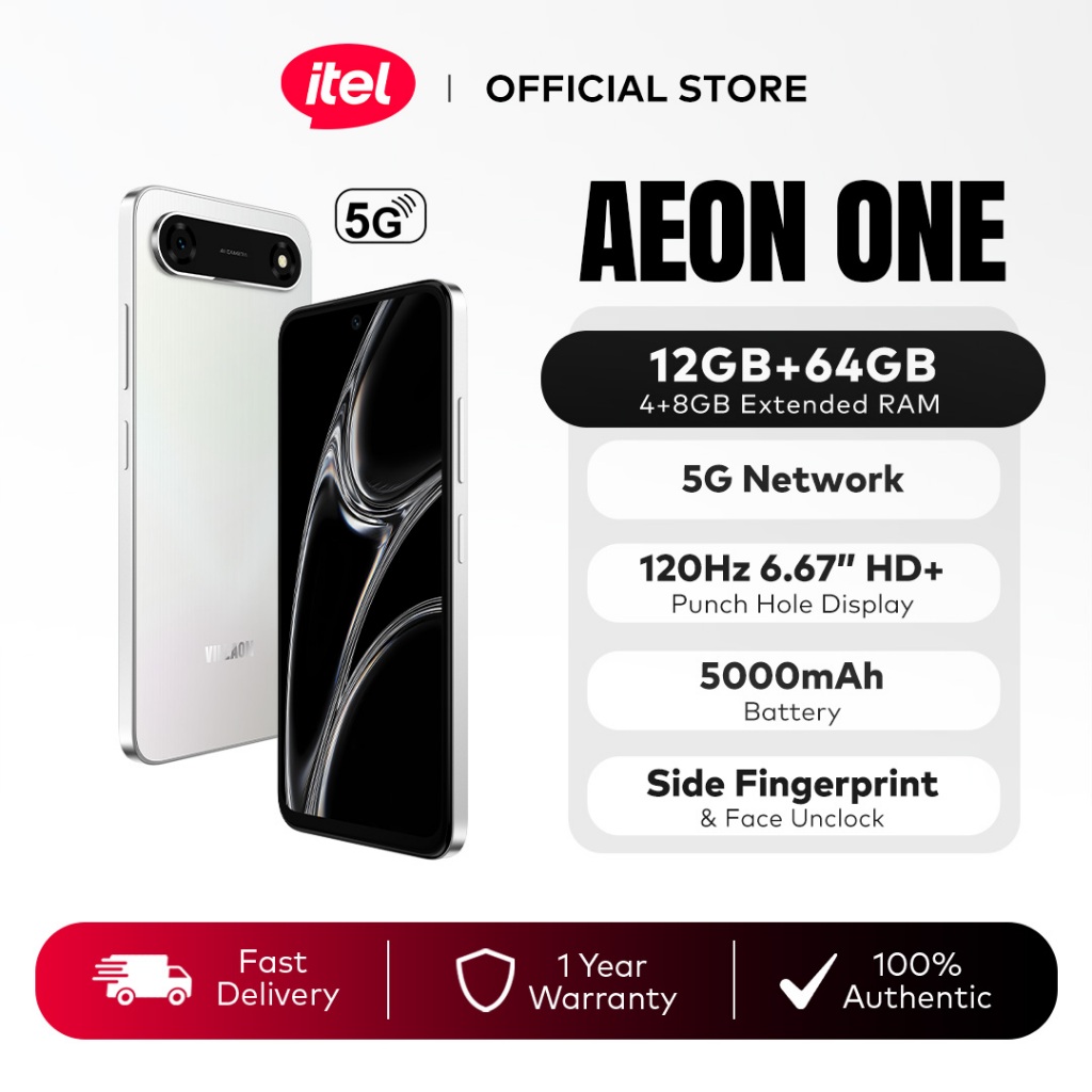 itel Villaon Aeon One 5G phone 12GB RAM (4+8GB Extended) + 64GB ROM ...