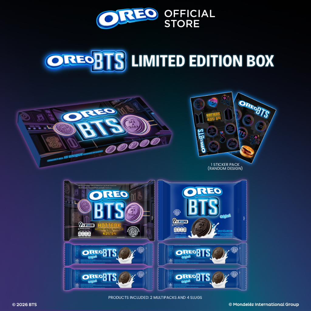 OREO BTS Limited Edition Box with Sticker Pack | Shopee Philippines