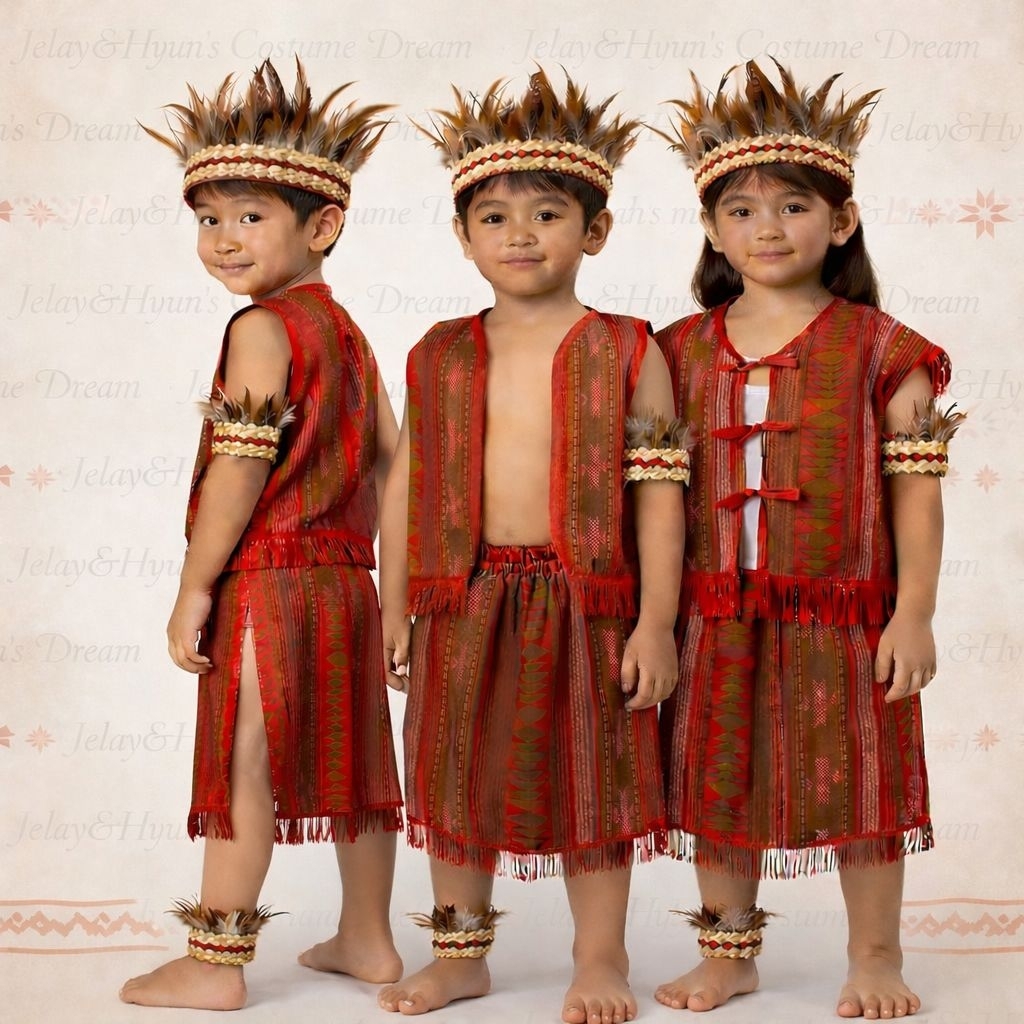Igorot Costume Kids for Boys and Girls | Complete Set (Top, Bottom ...