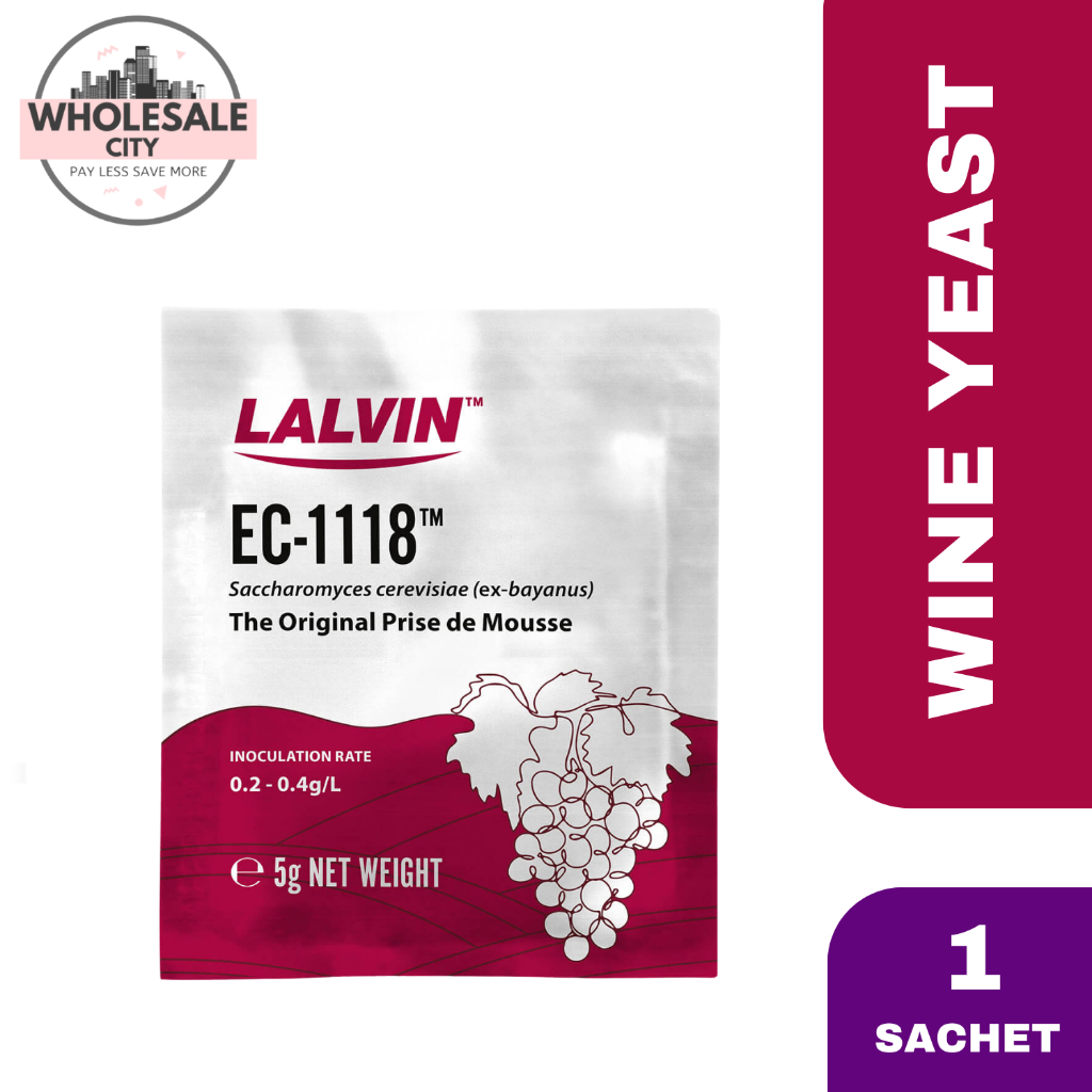 LALVIN Wine Yeast Fermented EC-1118 5 GRAMS | Shopee Philippines