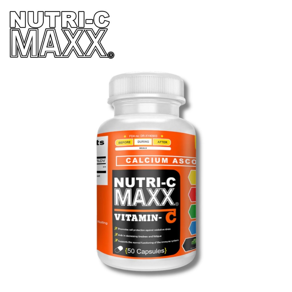 Nutri-C Maxx Official Calcium Ascorbate Vitamin C 50 capsules 500mg ...