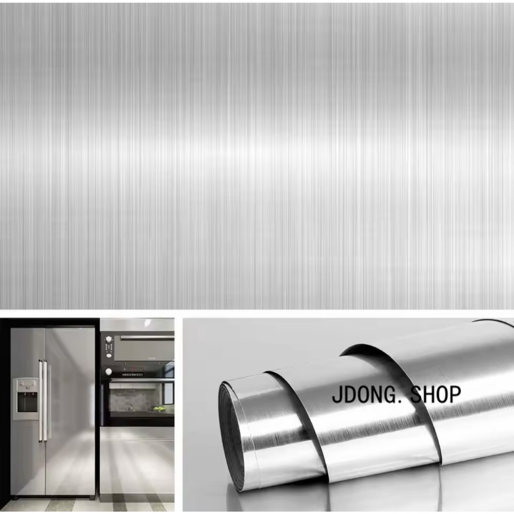 Stainless steel sticker Wallpaper Waterproof Kitchen door Protective ...