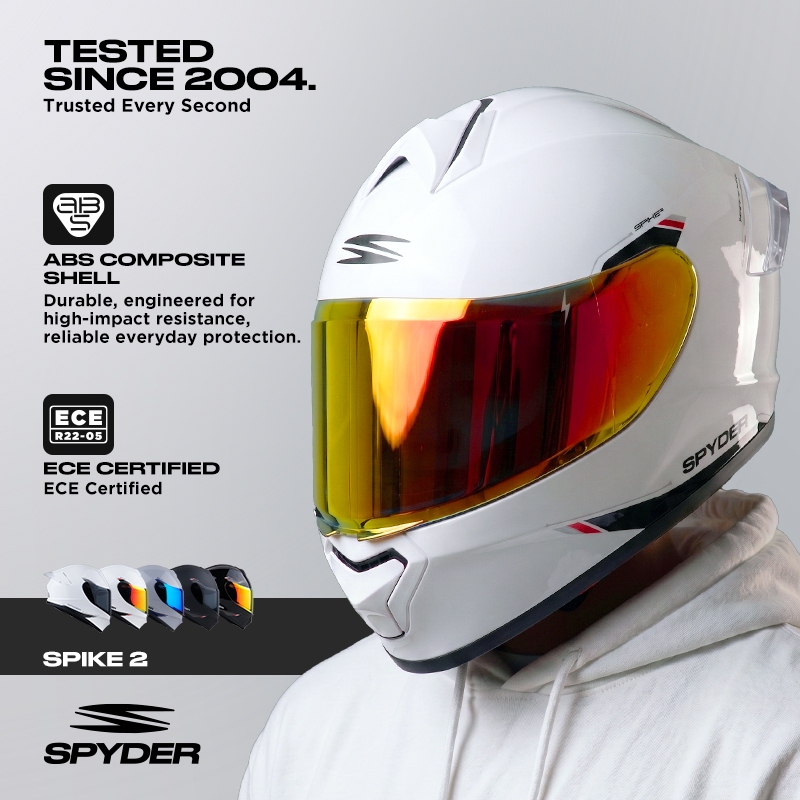 SPYDER SPIKE 2 P SO V3 NPR Full Face Motorcycle Helmet | Free Clear ...