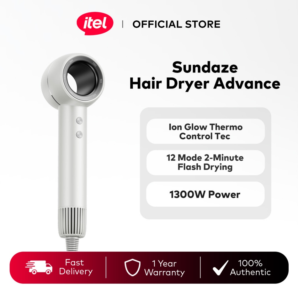 Itel IHD-73 Hair Dryer | Ion Glow Thermo Control Tec | 12 Mode 2-Minute ...