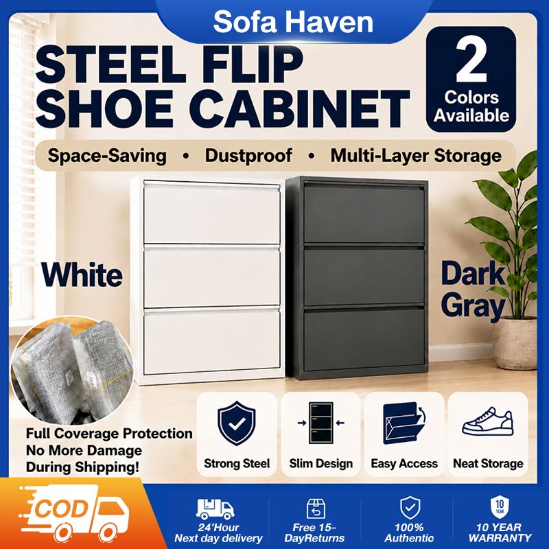 Shoe Cabinet Metal Shoe Rack Thin 2/3/4 Layers Large Capacity Space ...