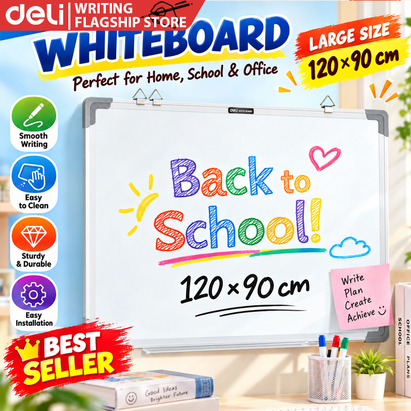 Deli Whiteboard Hanging Dry Erase Writing Board for School Office Home ...