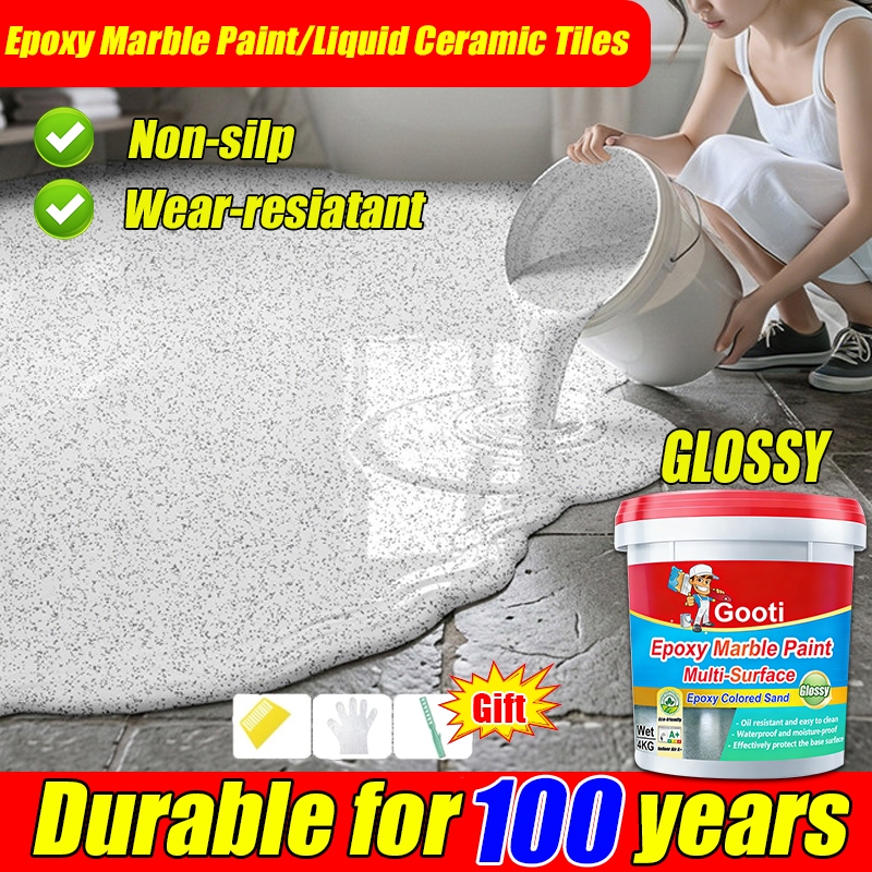 High Gloss GOOTI Epoxy Colored Sand Self Leveling Cement Floor ...