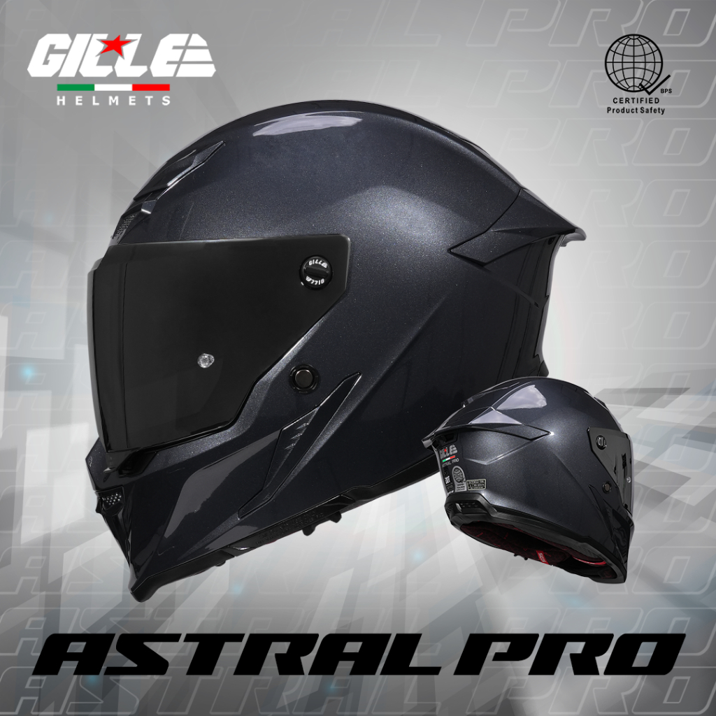 GILLE ASTRAL PRO Full Face Dual Visor Motorcycle Helmet | Shopee ...