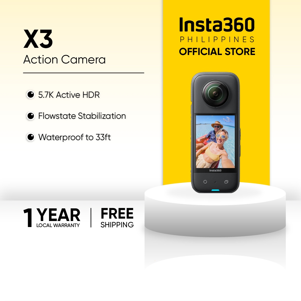 Insta360 X3 Waterproof 360° Action Camera with 5.7K Active HDR Video ...