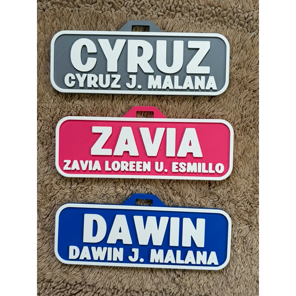 3D Printed Name Tag Name Plate with Whistle | Shopee Philippines
