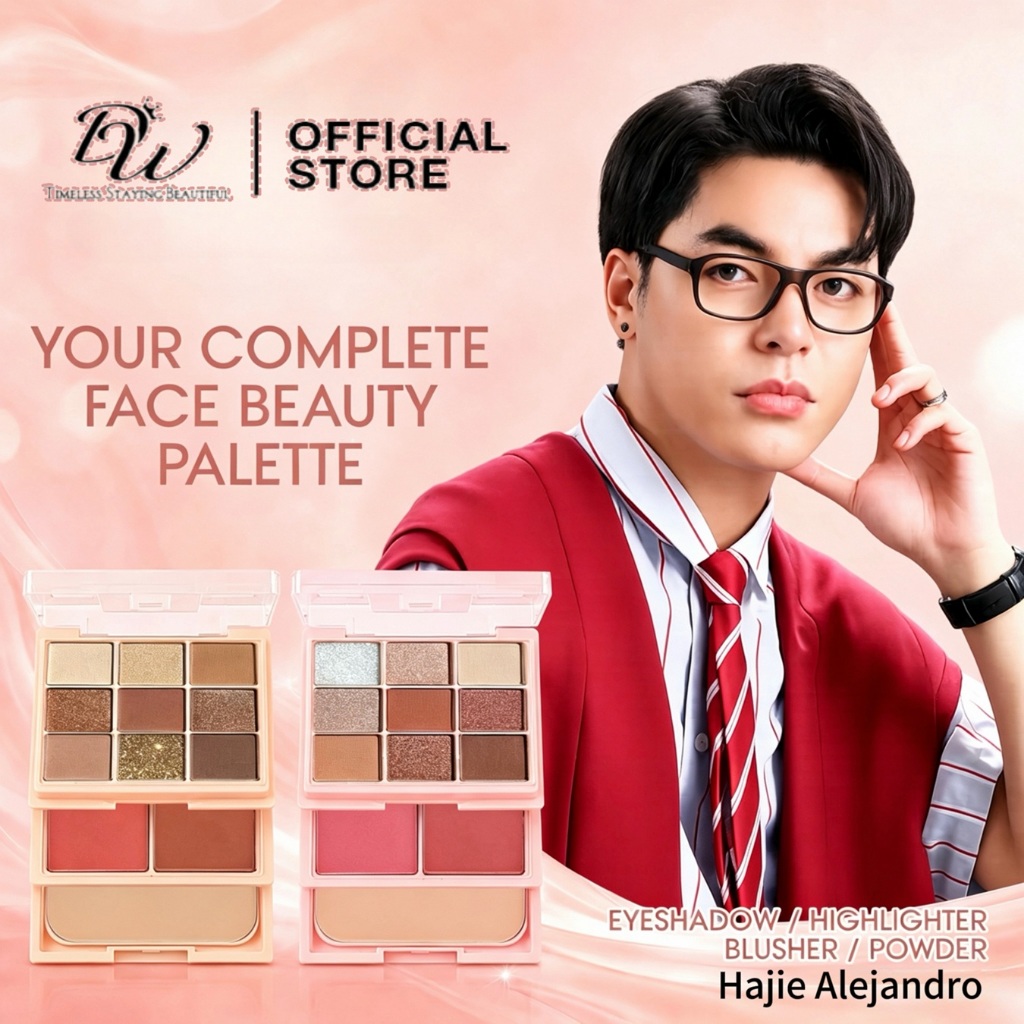 DW 3-layer All-in-one Makeup Palette [ Nude / Rose ] Eyeshadow ...