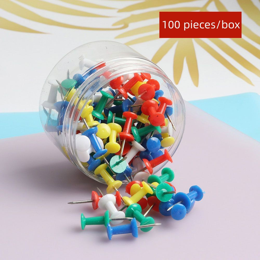 COLORFUL DECORATIVE PLASTIC THUMB TACKS 30/35PCS REUSABLE AND DURABLE ...