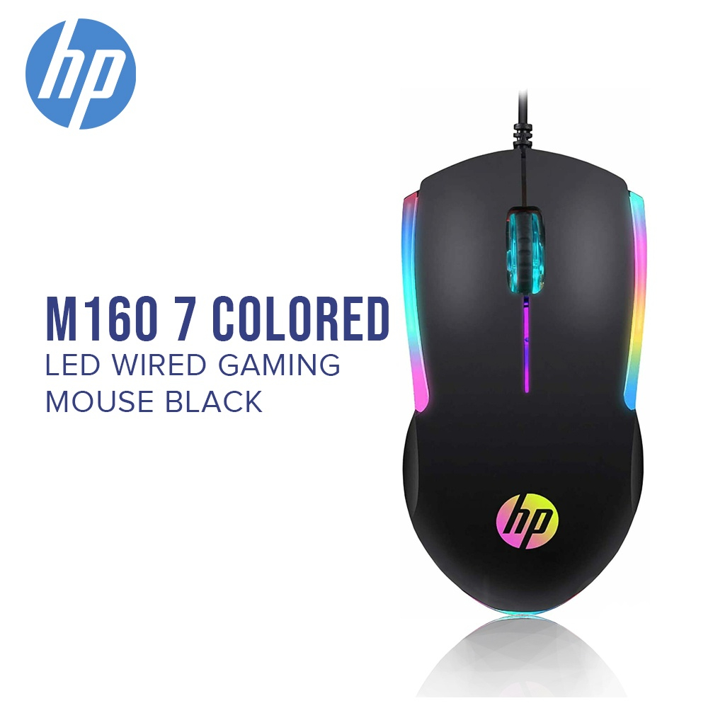 EasyPC| HP M160 wired gaming mouse| USB Black| RGB light | Shopee Philippines