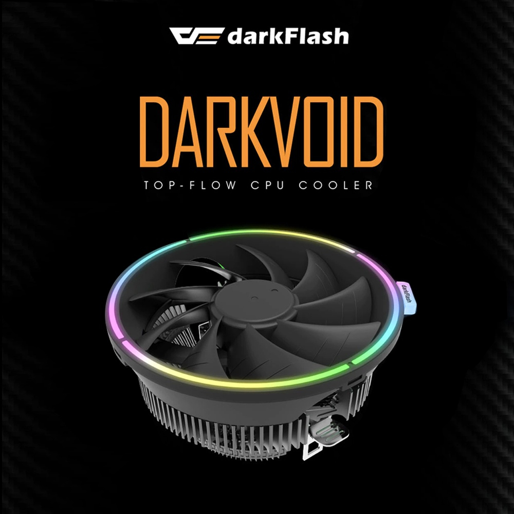 EasyPC| DarkFlash DARKVOID cpu air cooler| top-flow| 125mm led fan for intel and AMD | Shopee ...