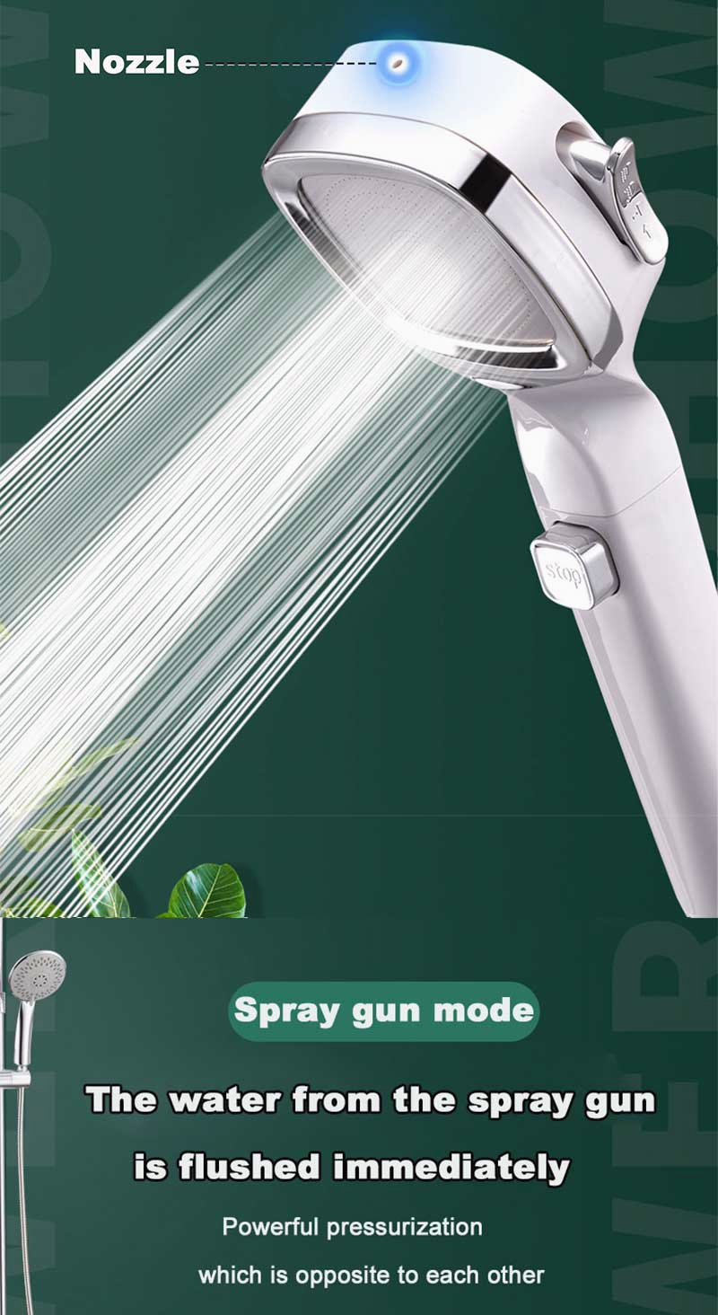 MANUYAMA Shower Head Nozzle with Filter High Pressure Booster Handheld ...