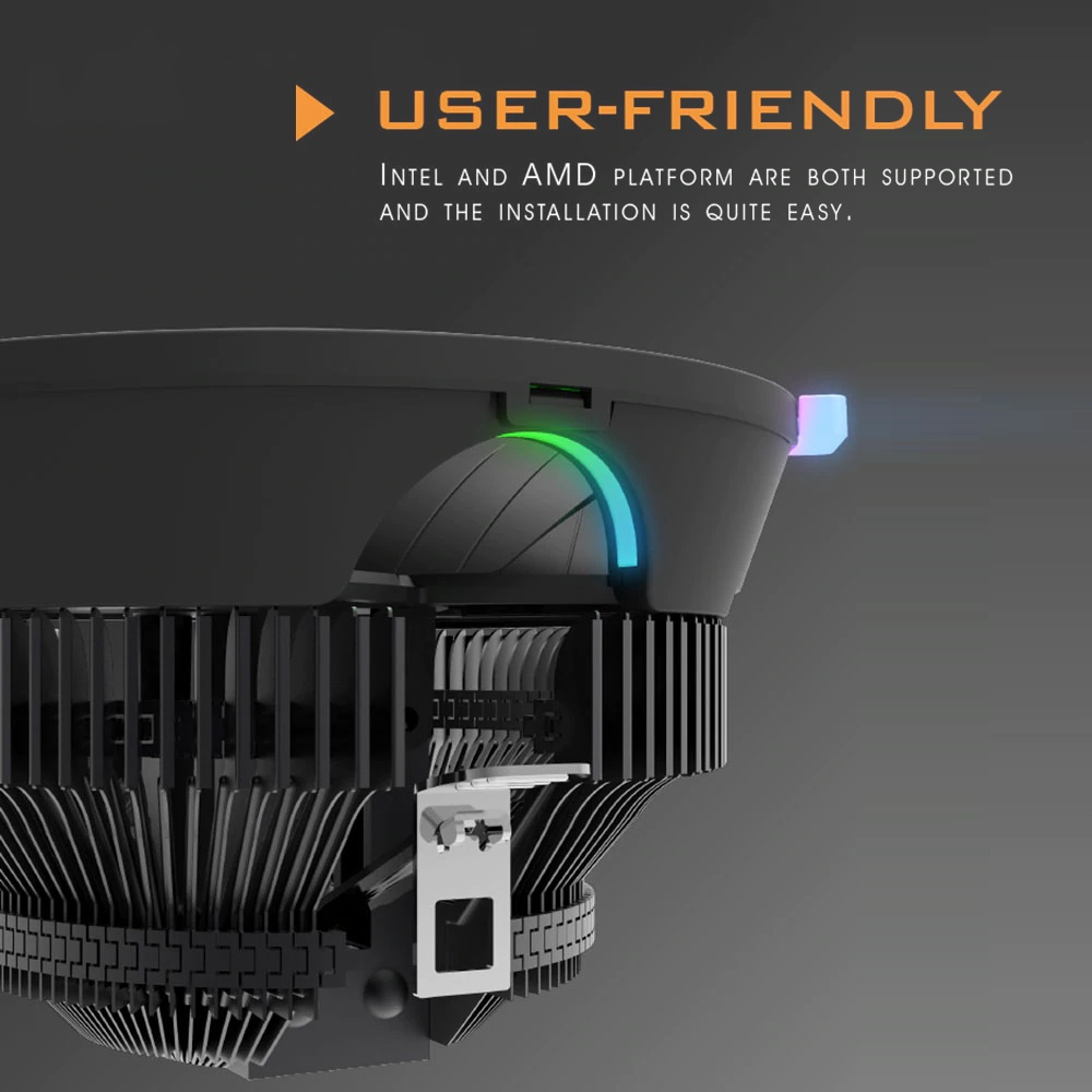 EasyPC| DarkFlash DARKVOID cpu air cooler| top-flow| 125mm led fan for intel and AMD | Shopee ...