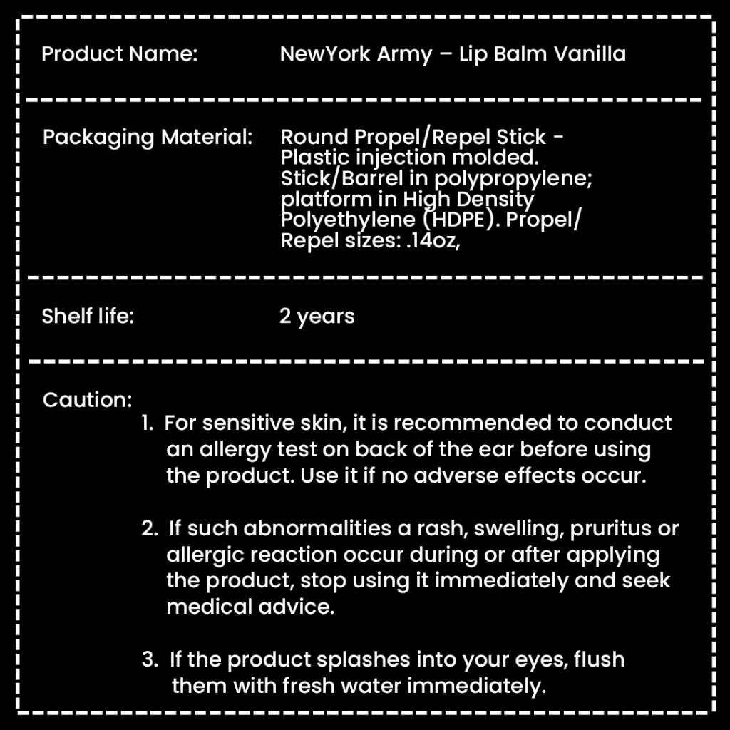 Newyork Army Natural Lip Balm | Shopee Philippines