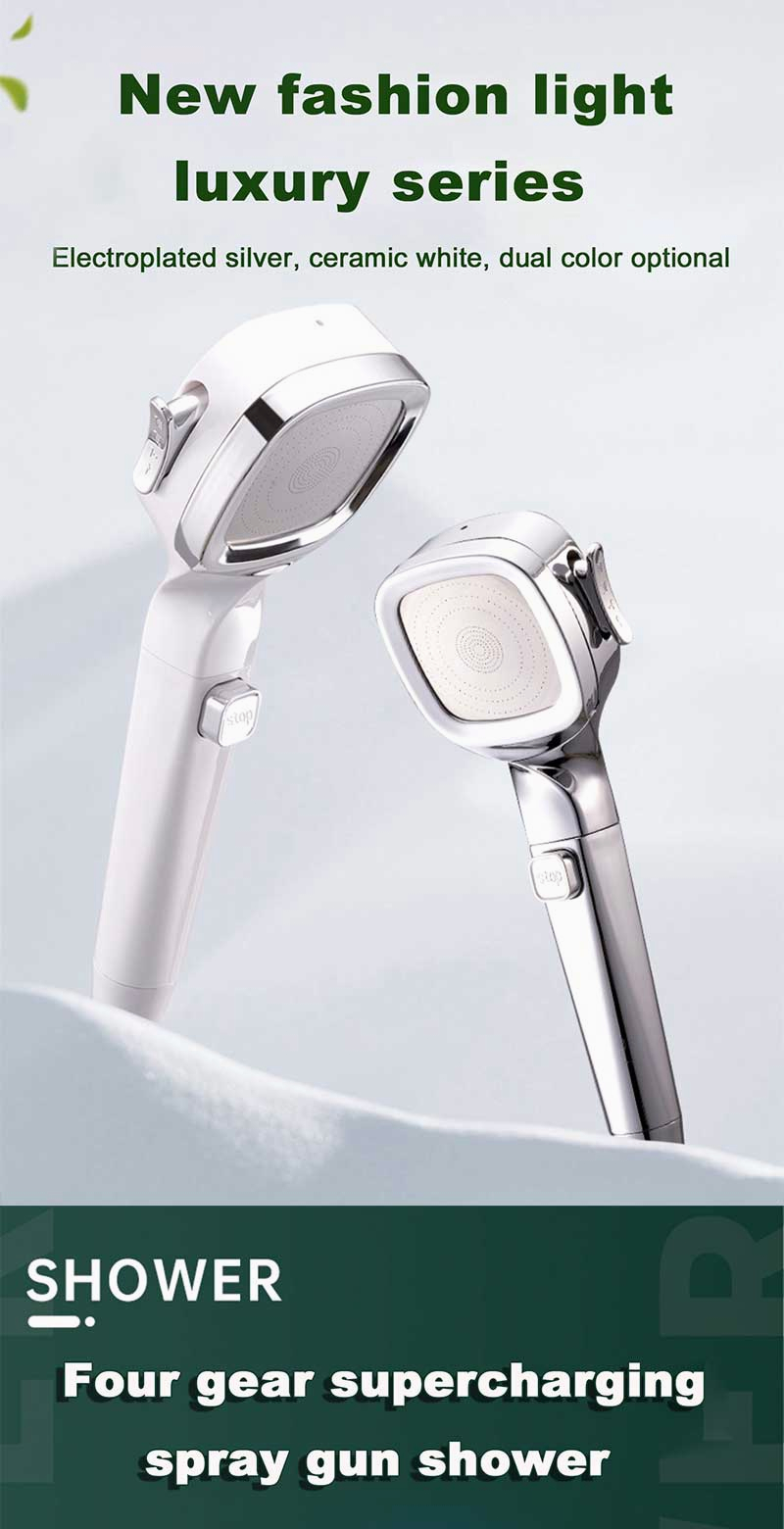 MANUYAMA Shower Head Nozzle with Filter High Pressure Booster Handheld ...