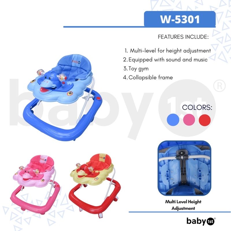 IRDY Baby Walker W-5301 Foldable with Sounds and Music | Shopee Philippines