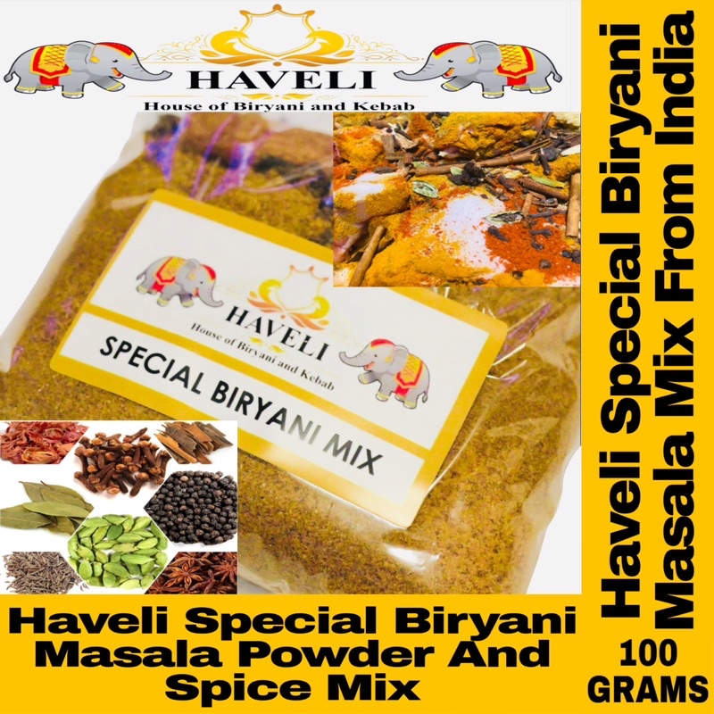 Haveli Special Biryani Masala Powder Mix With Spices 100Grams | Shopee ...