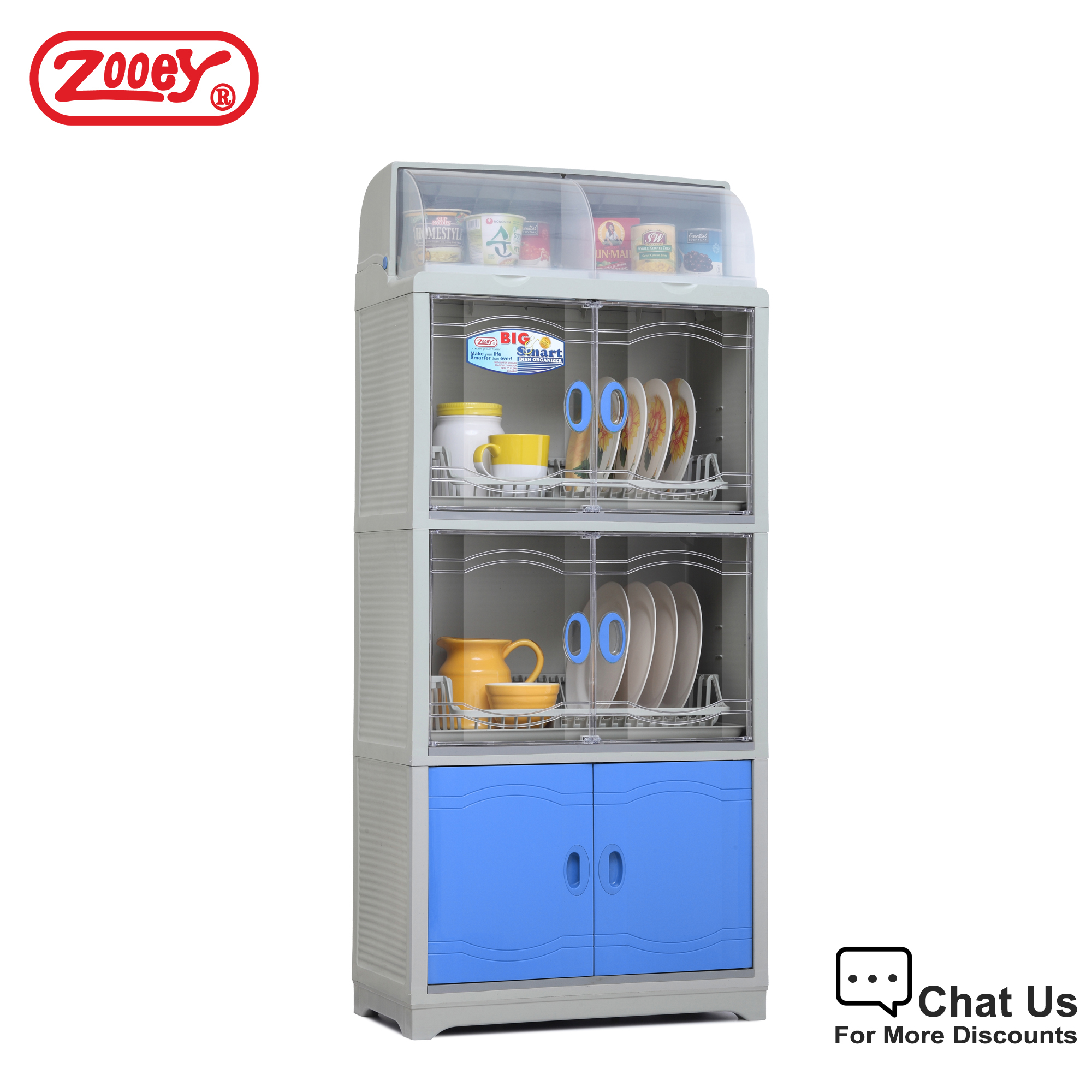Zooey Big & Smart Plain Dish Cabinet/Organizer Stock No. 908-BSP ...