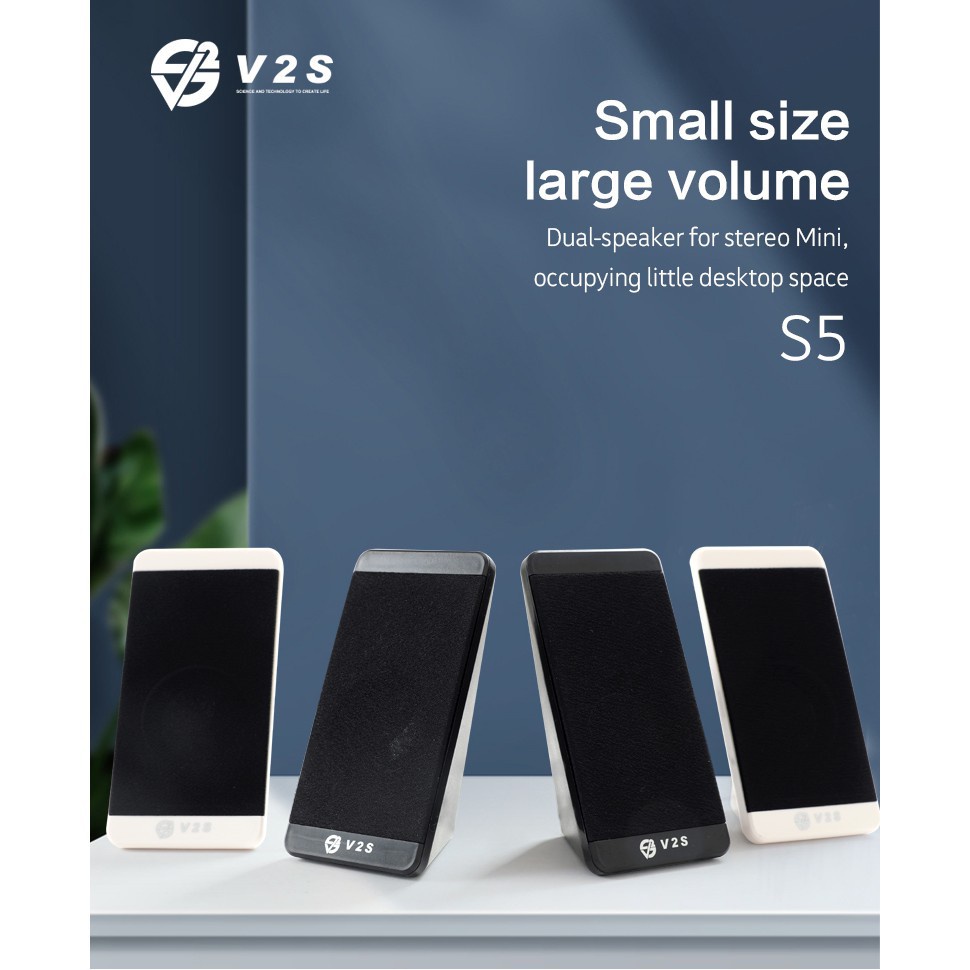V2S S5 Desktop Computer Speaker Laptop Mini USB PC Speaker Small Stereo ...