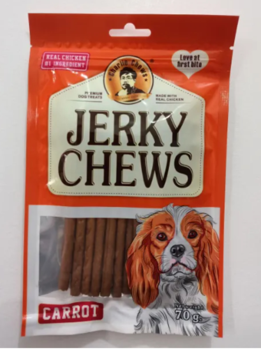 Jerky Chews Adult Dog Treats Carrot 70g - PetMate treat dogs real meat ...