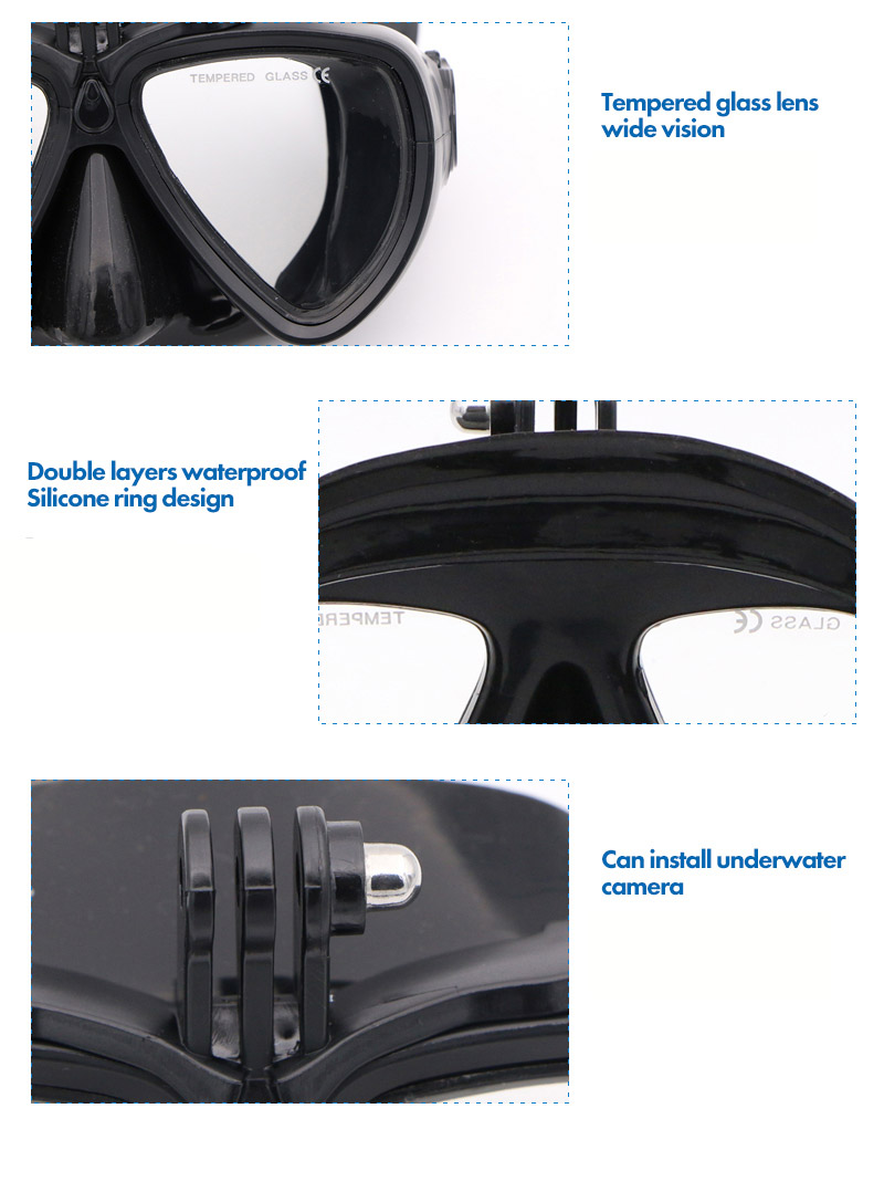 TELESIN Diving Goggle Snorkel Mask Camera Mount for GoPro, SJCAM, DJI ...