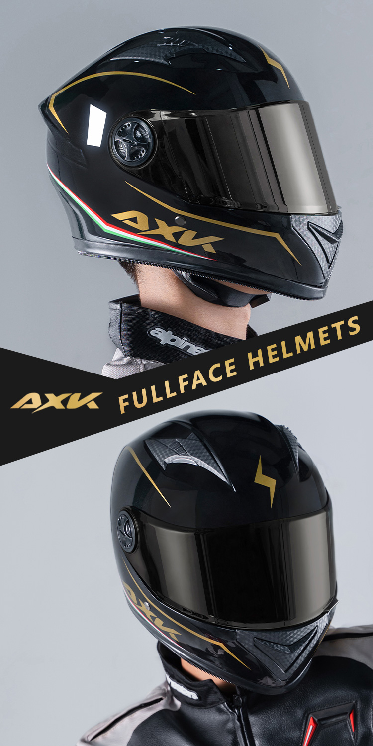 AXK/AKA 557 Double Miorr Motorcycle Full Face Helmet with ICC | Shopee ...