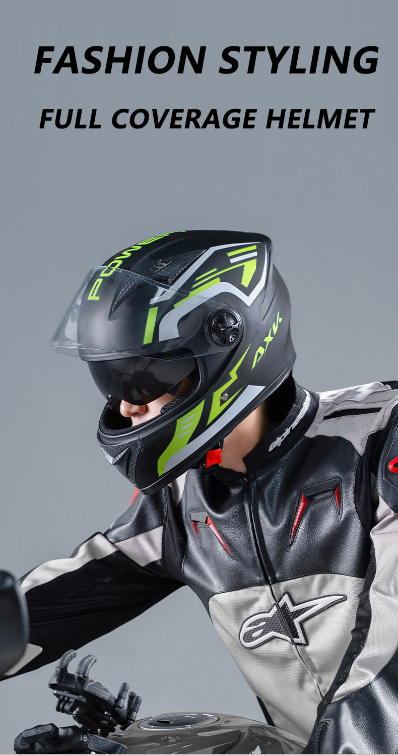AXK/AKA full face helmet Double lens helmet Mechanical with ICC ...