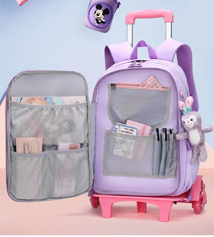 【Free gift】2025 NEW Trolley Bags for kids girls Cute Kids Backpacks ...