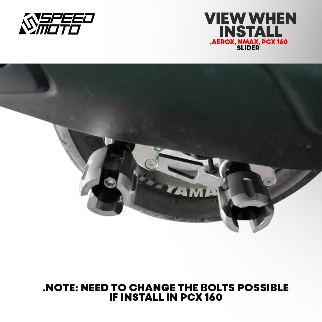 MOKOTO SLIDER MOTO-2836 CNC ALUMINUM ALLOY SLIDER FOR AEROX NMAX PCX ...