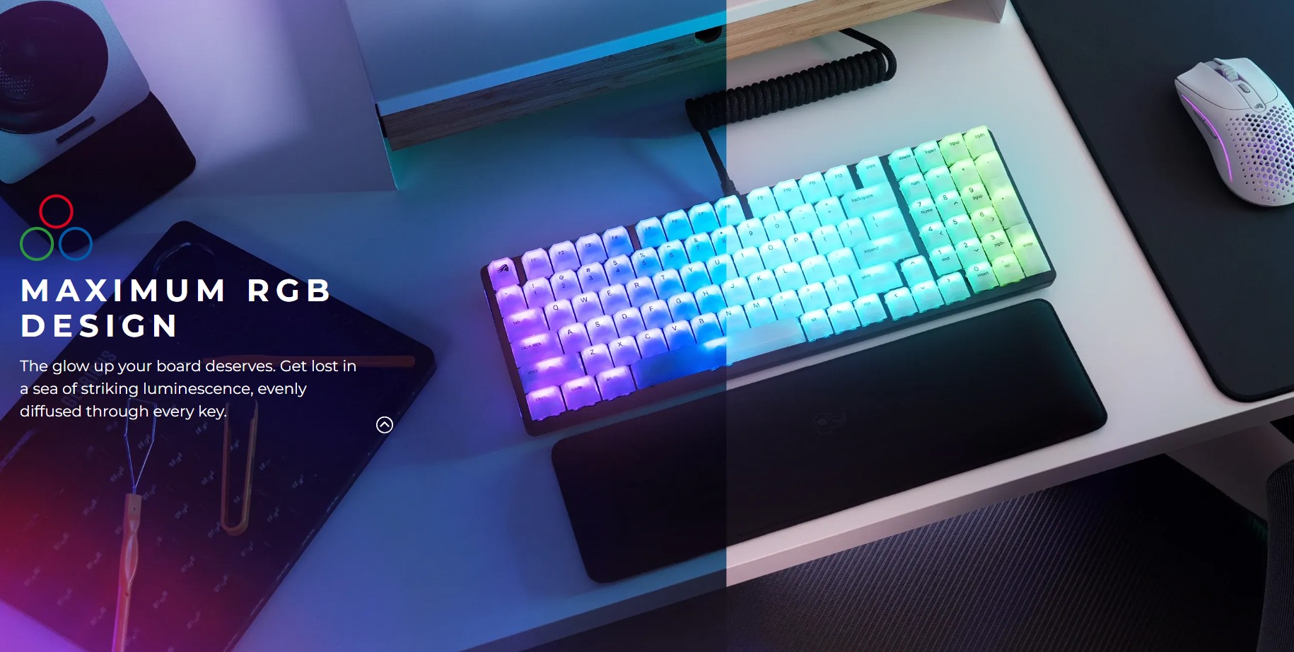 Glorious Polychroma RGB Translucent Keycaps For Vibrant RGB Lighting ...