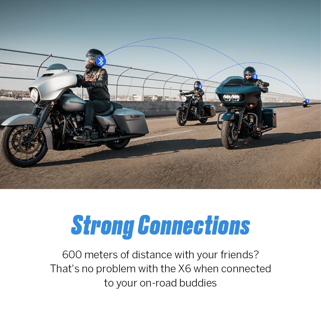 Forest X6 Bluetooth Intercom Music Sharing For Motorcycle Helmet ...