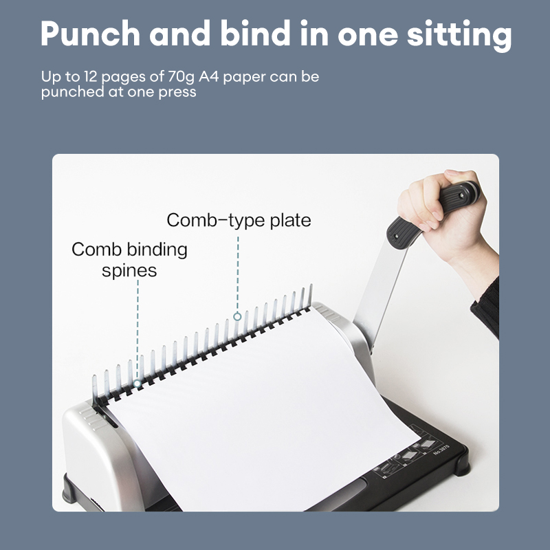 Deli Binding Machine Paper Punch Puncher A4 Comb 21 Hole | Shopee ...