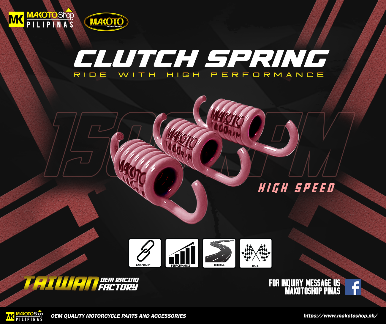 Makoto Racing Clutch Spring (1000 RPM / 1200 RPM / 1500 RPM) | Shopee ...